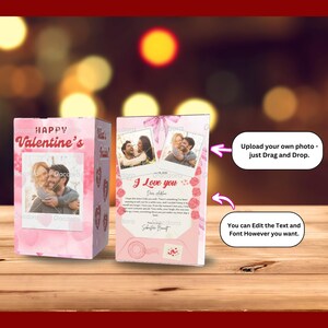 EDITABLE Valentine Blind Box Template, Canva Templates, Canva Editable ...