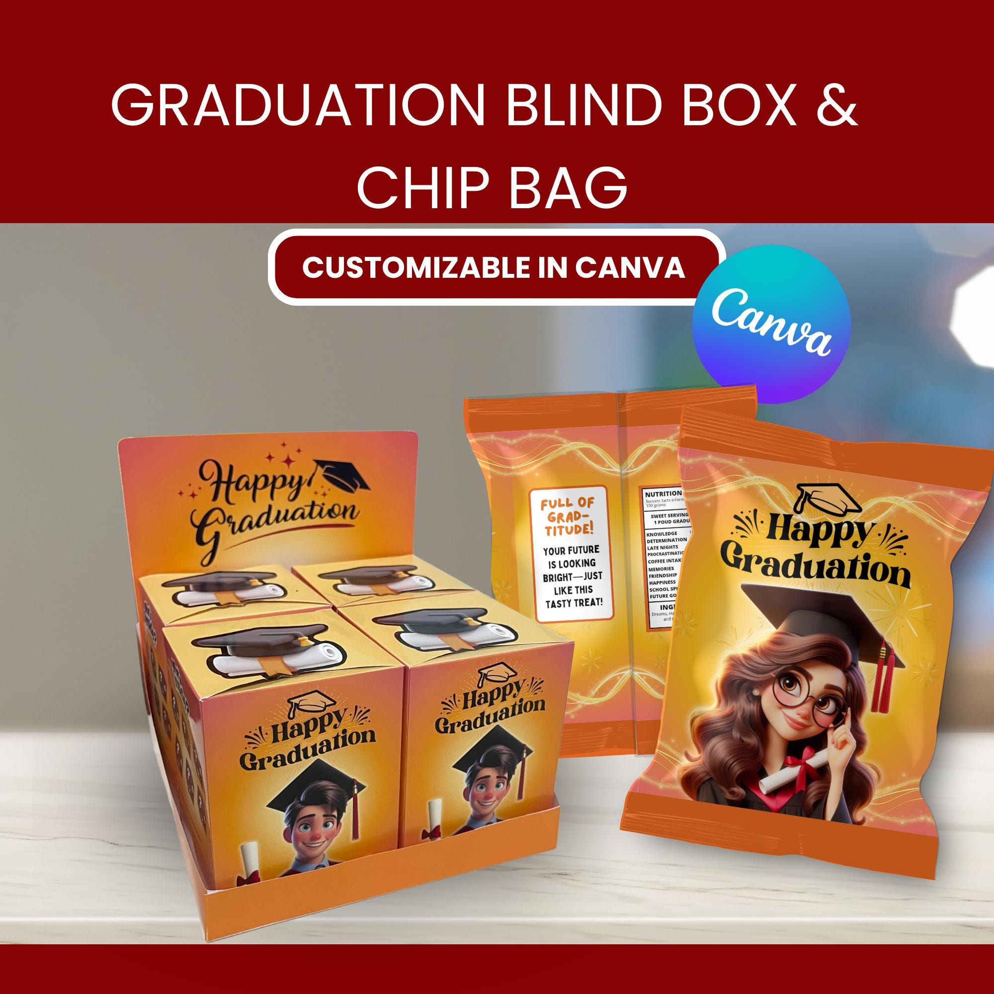 CUSTOM Graduation Blind Box, Graduation Blind Box Template, Printable ...