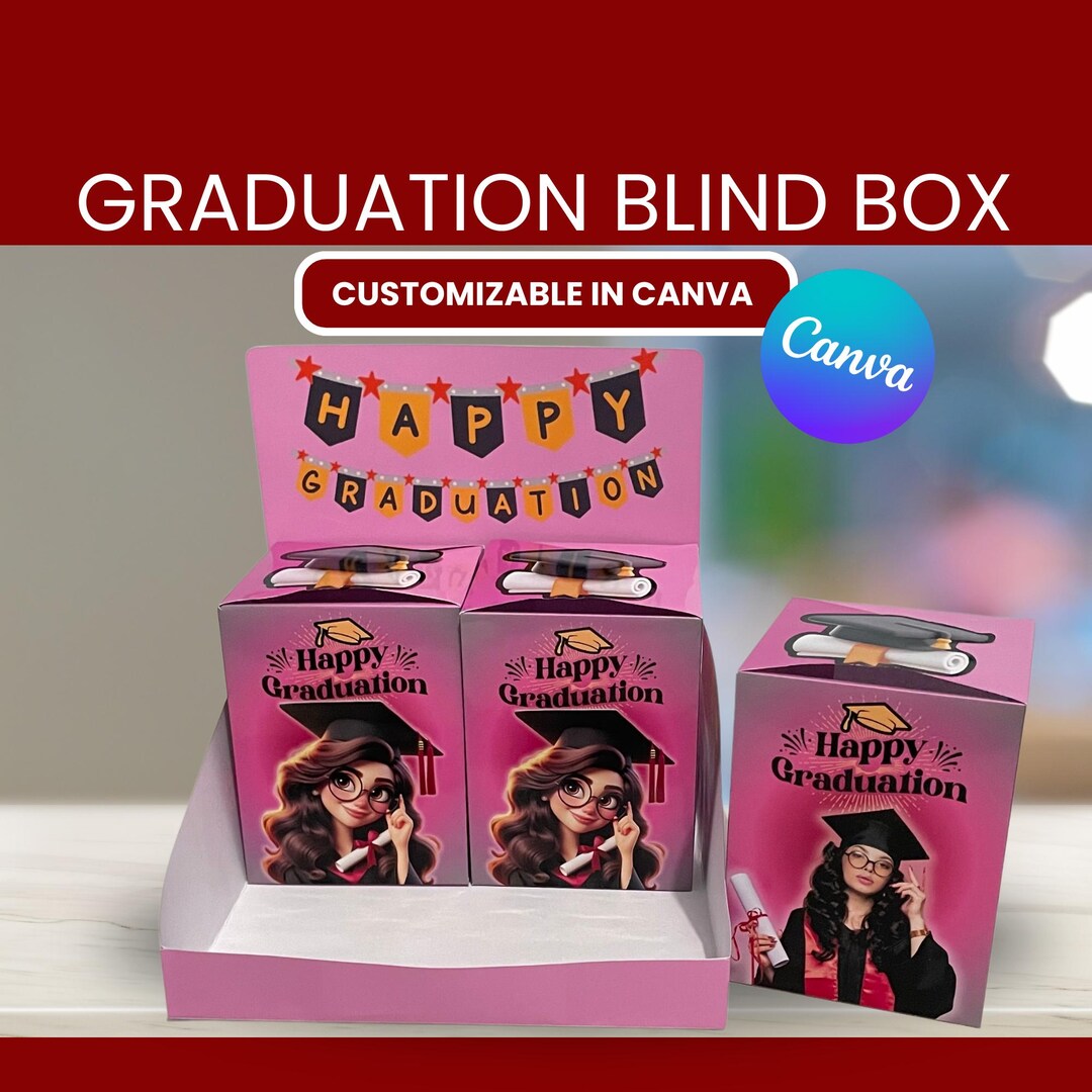 CUSTOM Graduation Blind Box, Graduation Blind Box Template, Printable ...