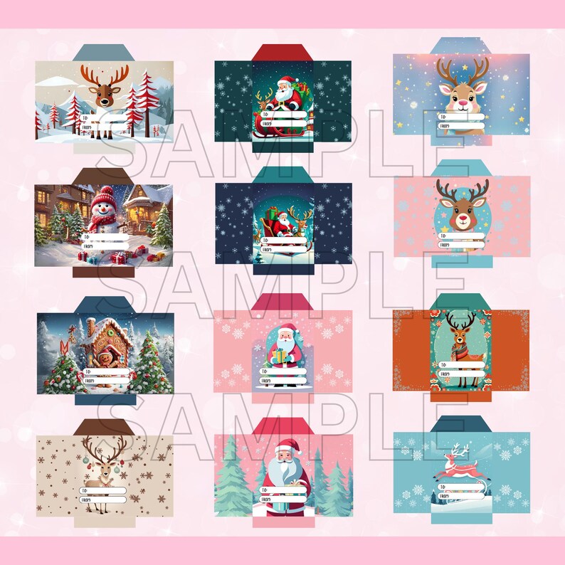 Christmas Money Envelope, Cash Gift Envelope, Christmas Money Cards ...
