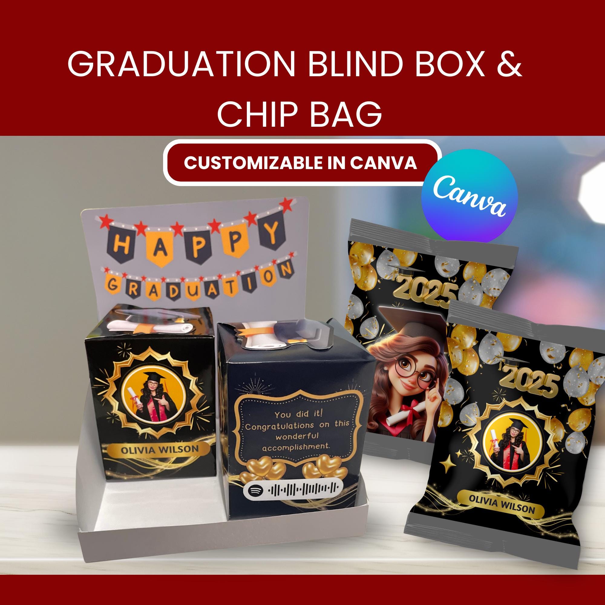 CUSTOM Graduation Blind Box, Graduation Blind Box Template, Printable ...