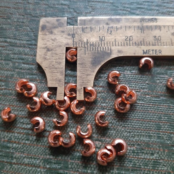 Copper Crimp Covers - Etsy