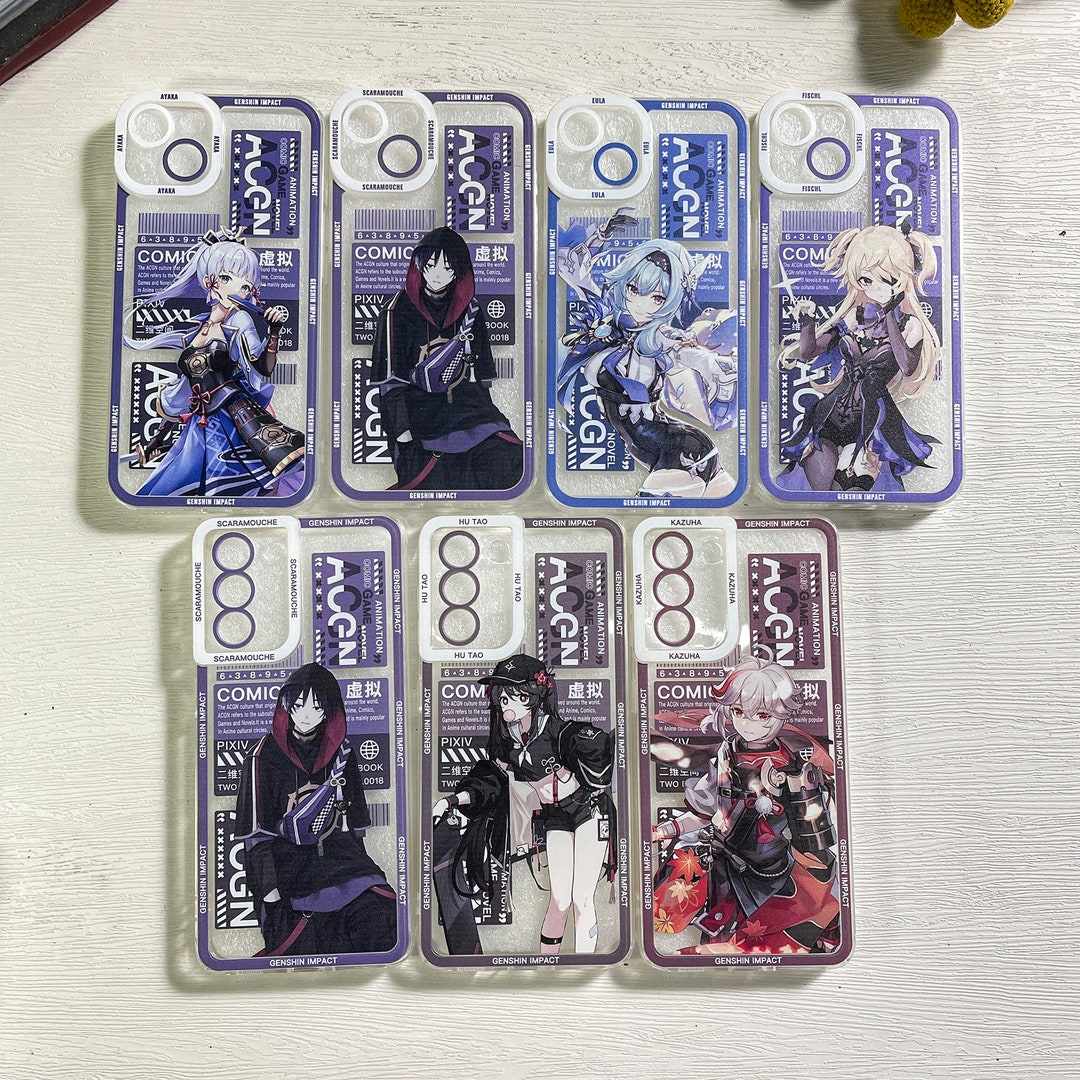 Genshin Impact Phone Case,ayaka-eula-fischl-hu Tao-kazuha-scaraniyche ...