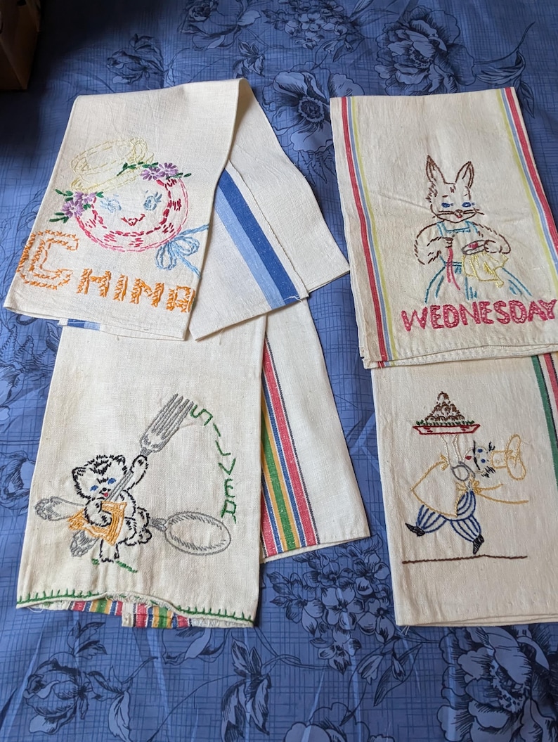 Vintage Dish Towels - Etsy