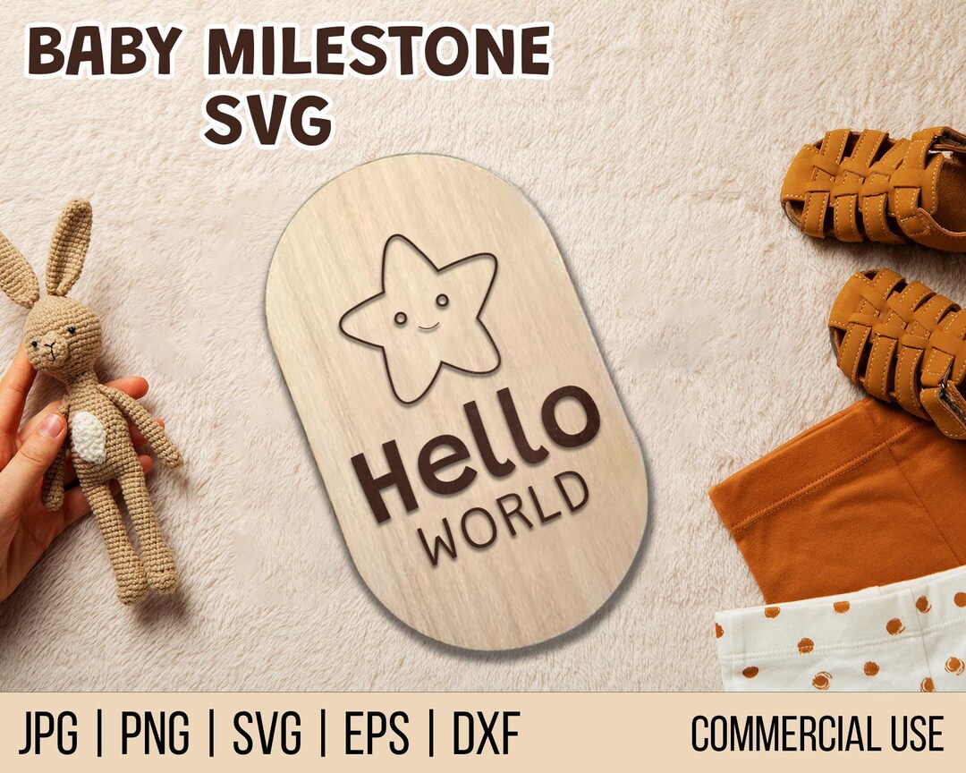 Month Milestone Baby Set Digital File, SVG Wooden Arch Baby Milestones ...