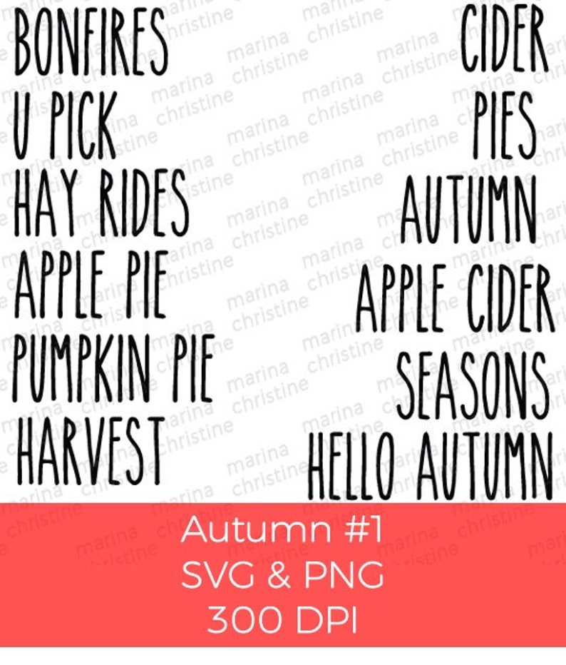 Rae Dunn Inspired (23) Autumn Fall Words - Cricut, Silhouette Vinyl ...