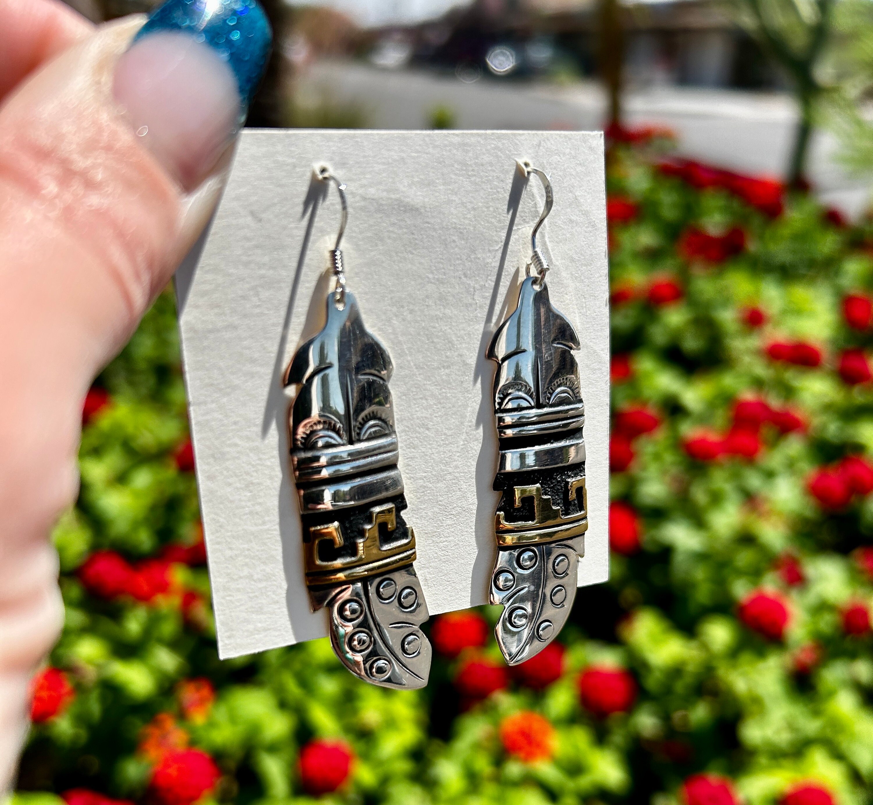 Tommy Singer und Rita Singer Sterling Silber und Gold Filled Feder ...