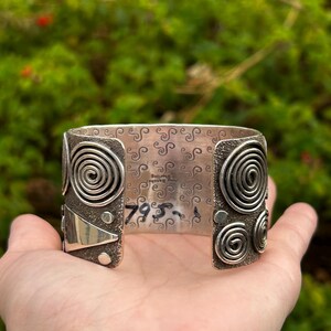 Alex Sanchez Symbol Red Mountain Turquoise Sterling Silver Thick Cuff ...