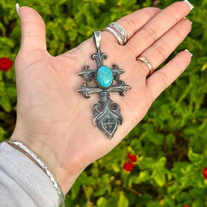 Isleta Cross Oxidized Sterling Silver Navajo Handmade Pendant - Etsy