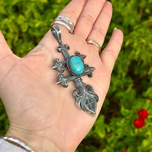Isleta Cross Oxidized Sterling Silver Navajo Handmade Pendant - Etsy