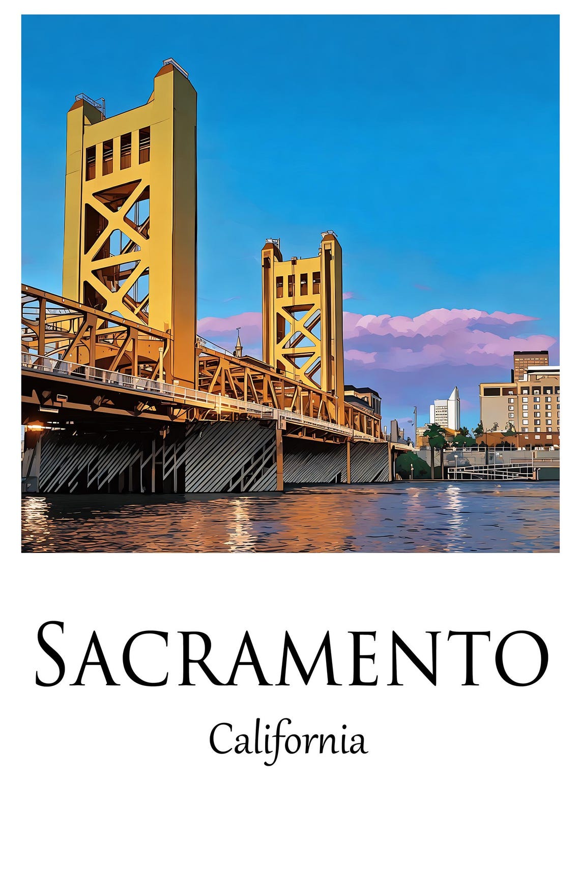 Sacramento Canvas, Sacramento Print, Sacramento Wall Art Sacramento ...