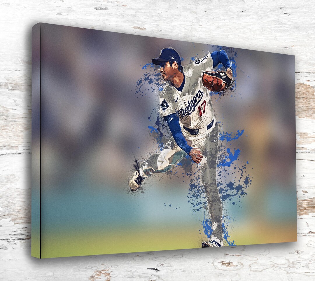 Shohei Otani, Los Angeles Dodgers , Ready to Hang Canvas or Giclee ...