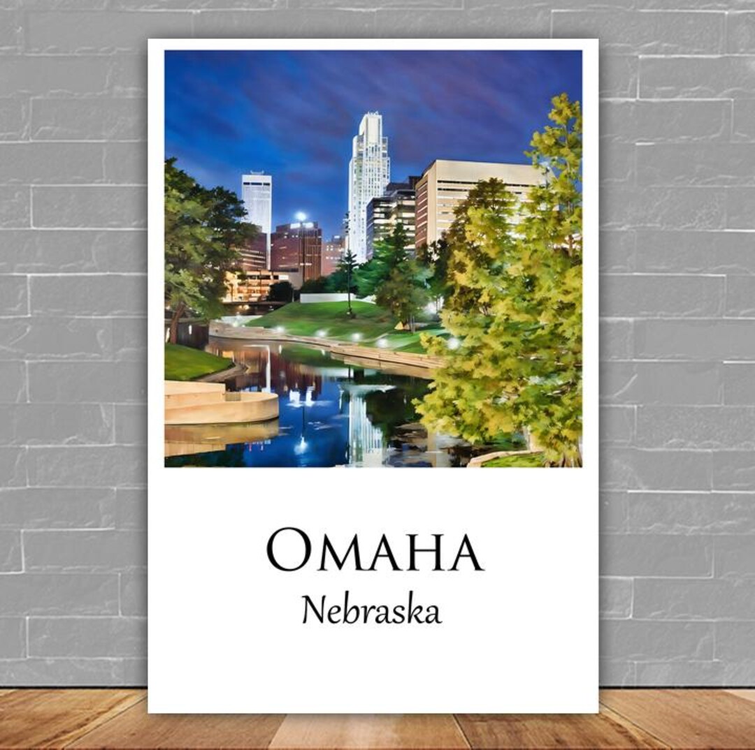 Omaha Travel Art Canvas Print, Omaha Wall Art, Omaha Canvas Art ...