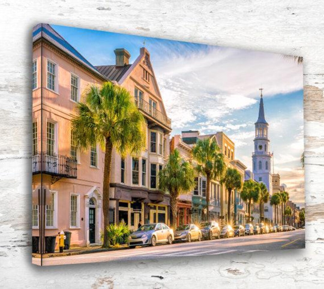 Charleston South Carolina Cityscape Canvas Print, Charleston Wall Art ...