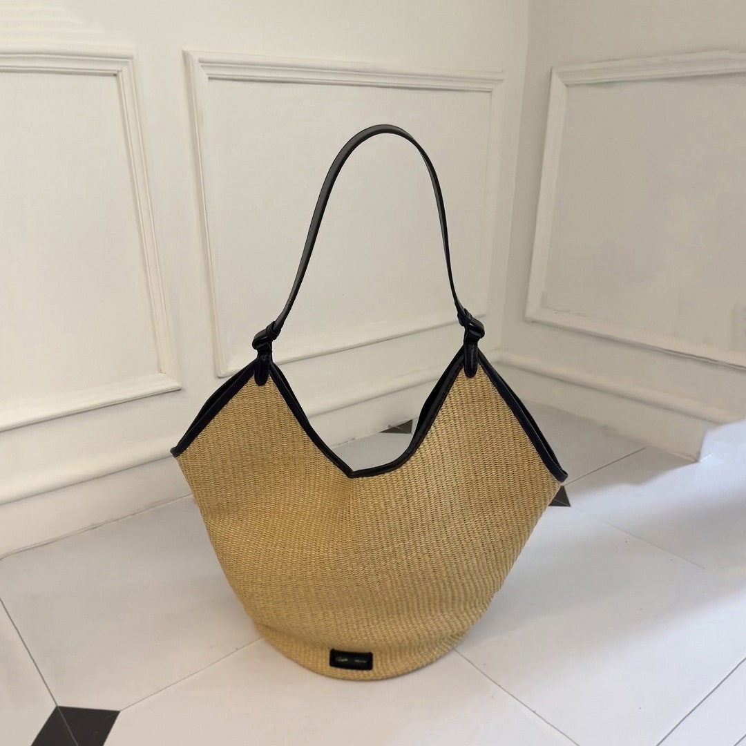 Raffia Shoulder Bag, Raffia Lotus Style Bags, Large Raffia Tote Bags ...