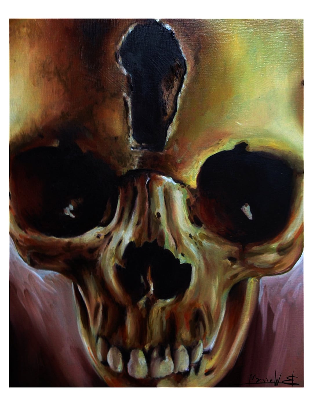 Skull W/ Keyhole Digital Print - Etsy
