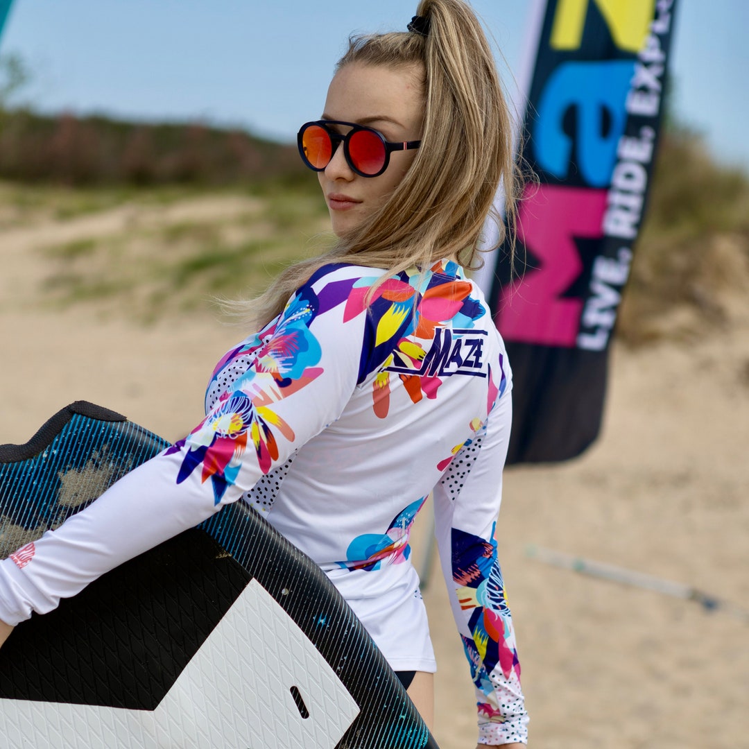 Womens RASH GUARD Maze Summer Pro Electric for Excellent UV Protection ...