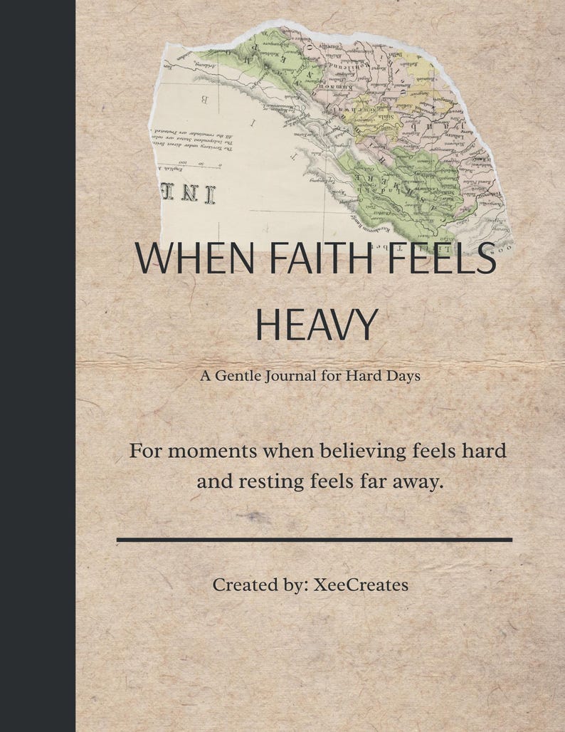 When Faith Feels Heavy Printable Journal | Christian Reflection Journal ...
