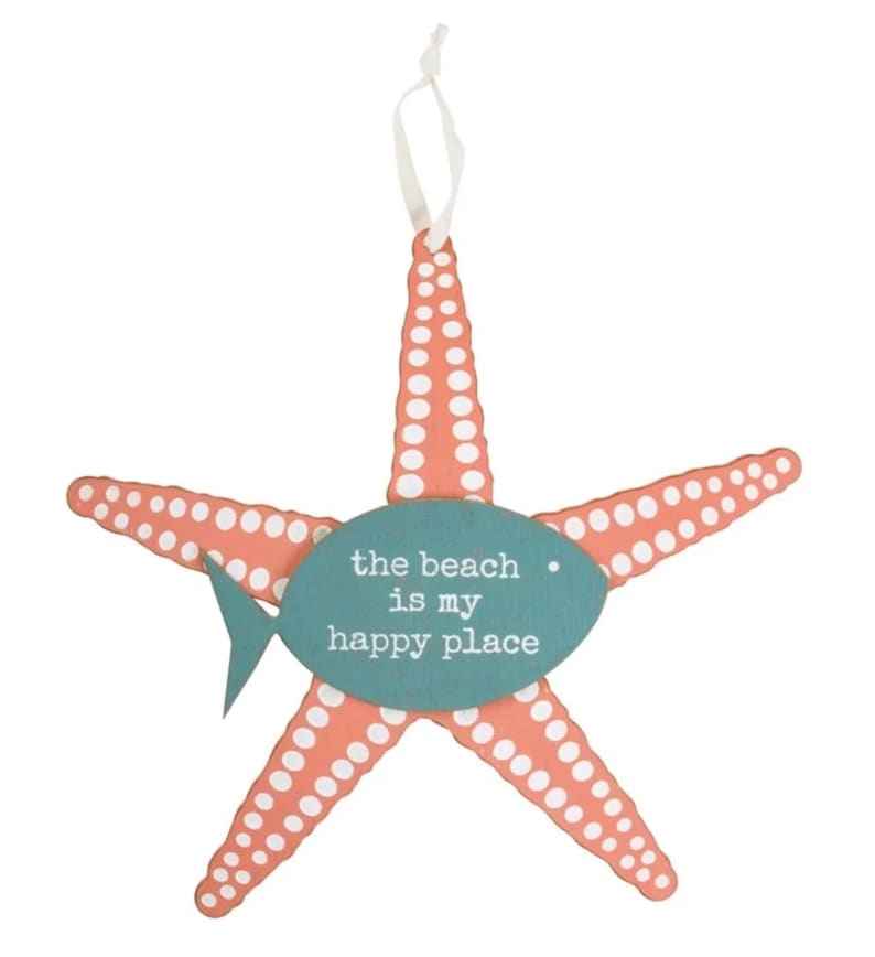 Starfish Shaped Hanging Wooden Sign Wall Décor - Etsy