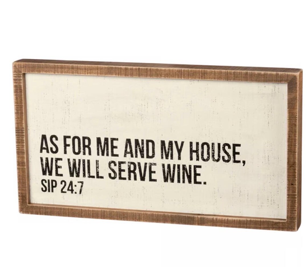 We Will Serve Wine Inset Box Sign Rustic Home Decor and Gift - Etsy