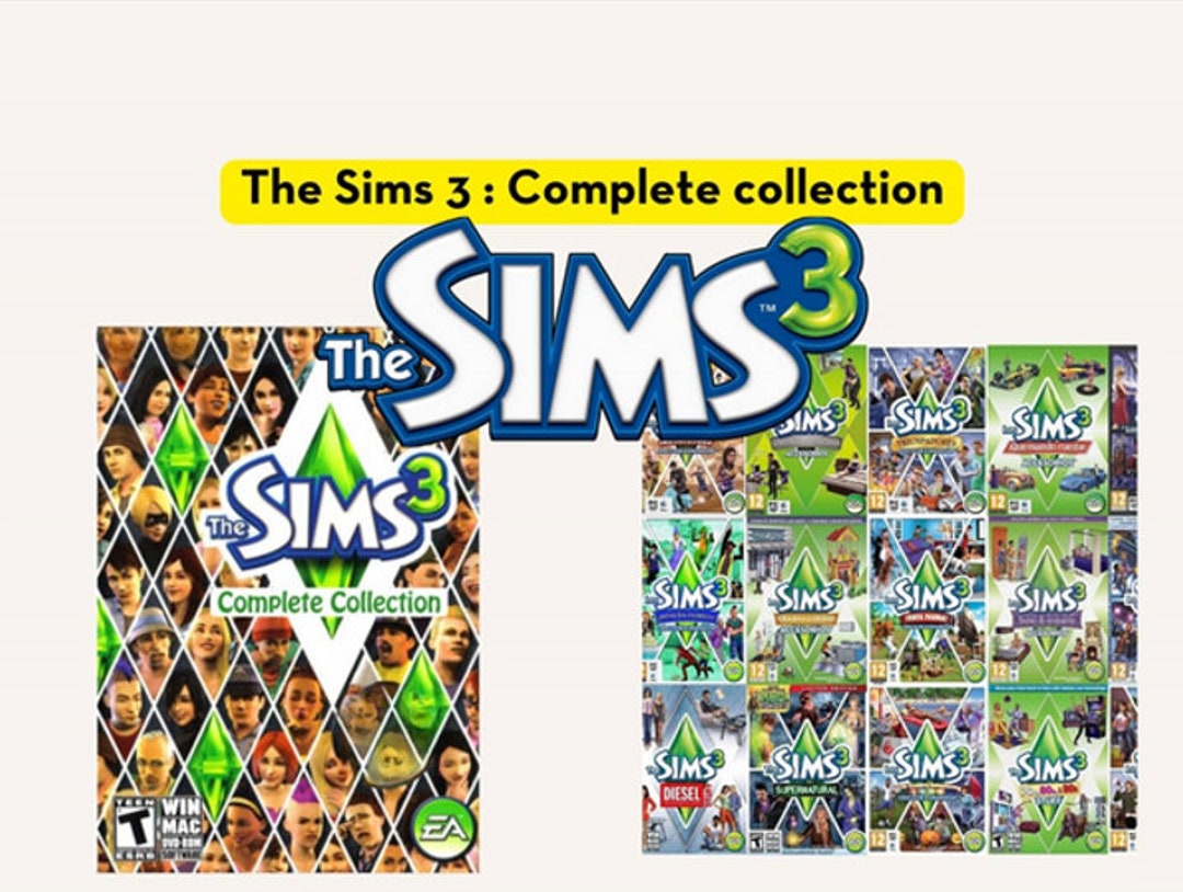 The Sims 3 Complete Collection Complete Expansion Pack Digital Download ...