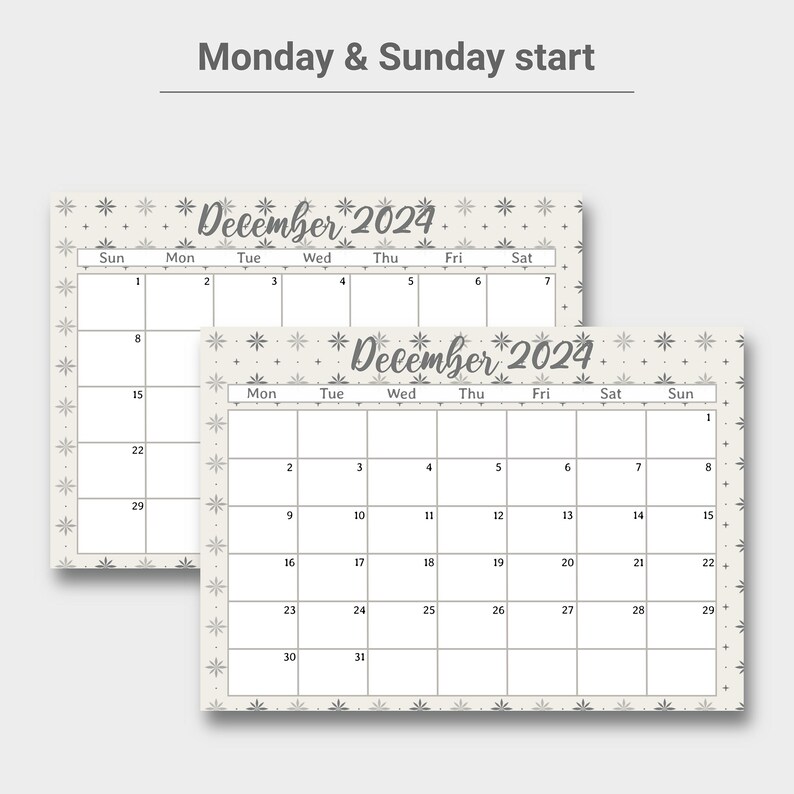 Editable December 2024 Printable Calendar Fillable Printable Digital ...