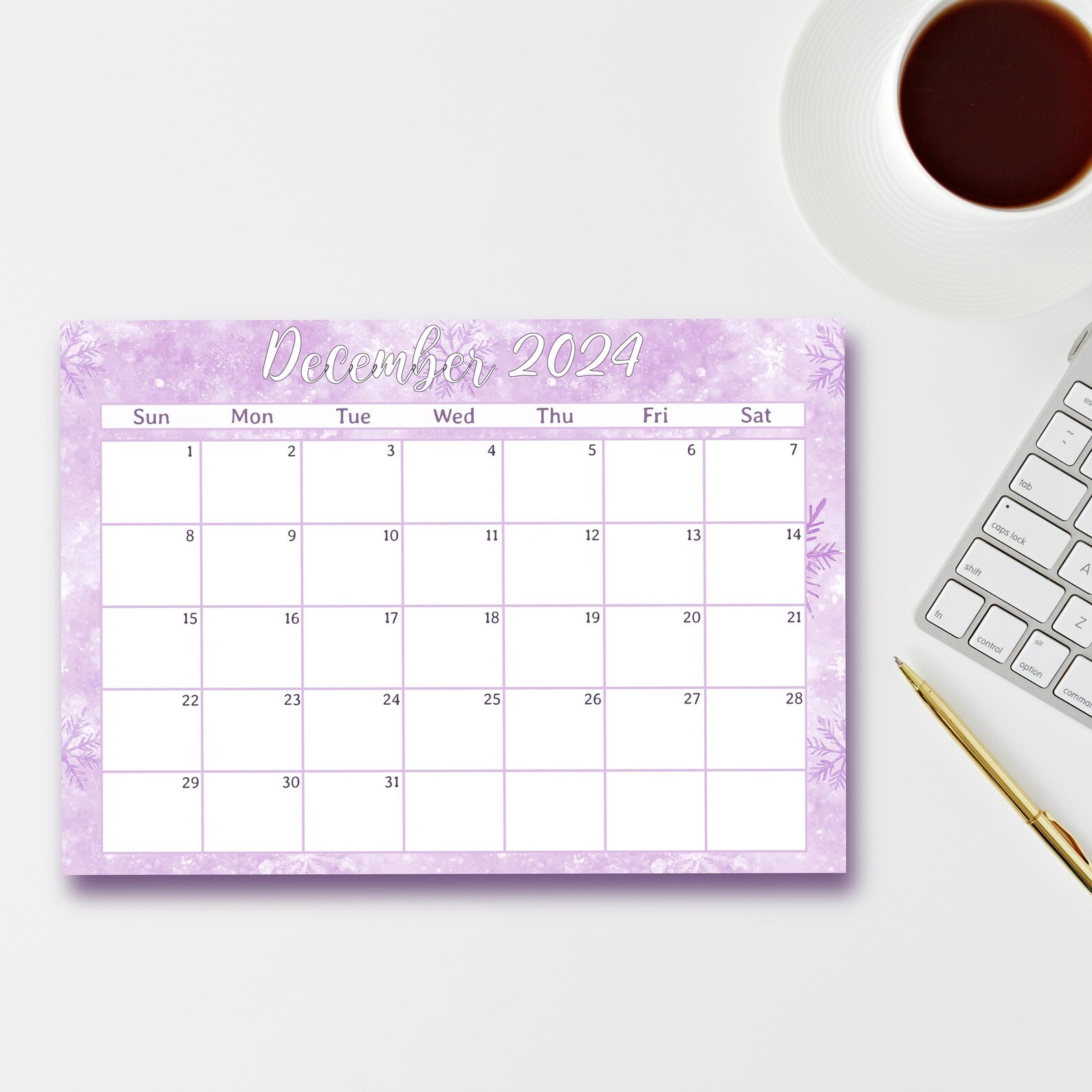 Editable December 2024 Printable Calendar Fillable Printable Digital ...