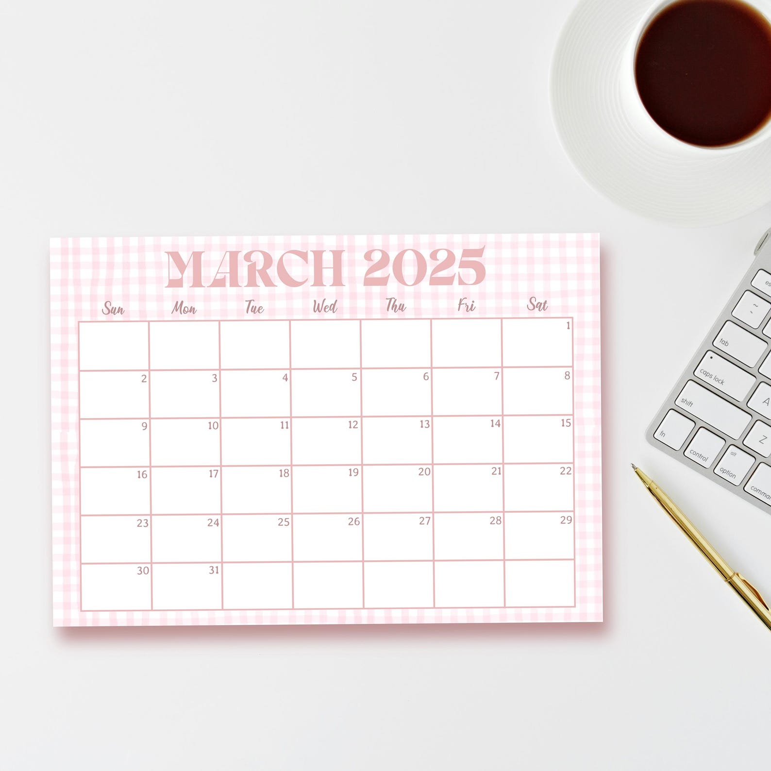 Editable March 2025 Printable Calendar | Fillable Printable Digital ...