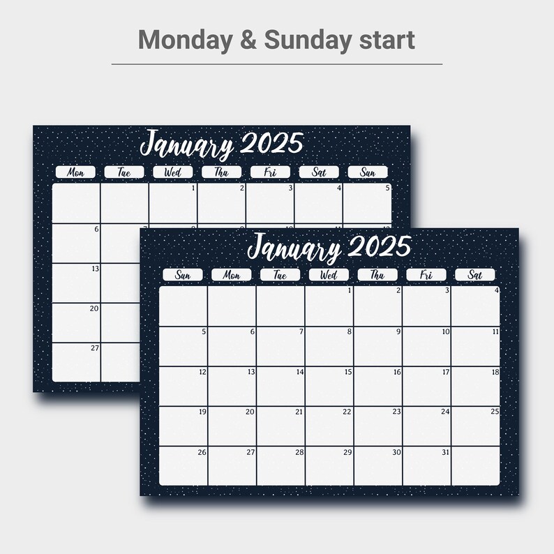 Editable January 2025 Printable Calendar Fillable Printable Digital ...