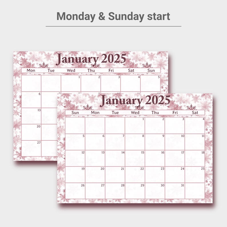 Editable January 2025 Printable Calendar | Fillable Printable Digital ...