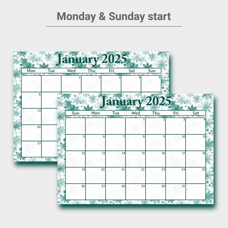 Editable January 2025 Printable Calendar Fillable Printable Digital ...