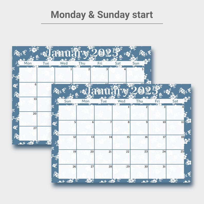 Editable January 2025 Printable Calendar | Fillable Printable Digital ...