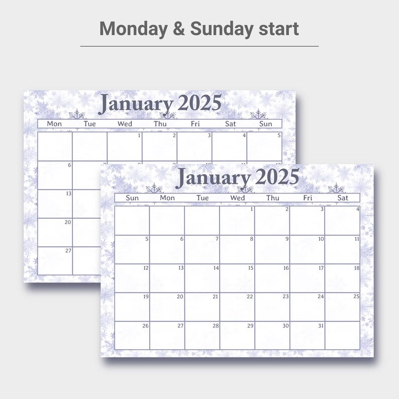 Editable January 2025 Printable Calendar Fillable Printable Digital ...