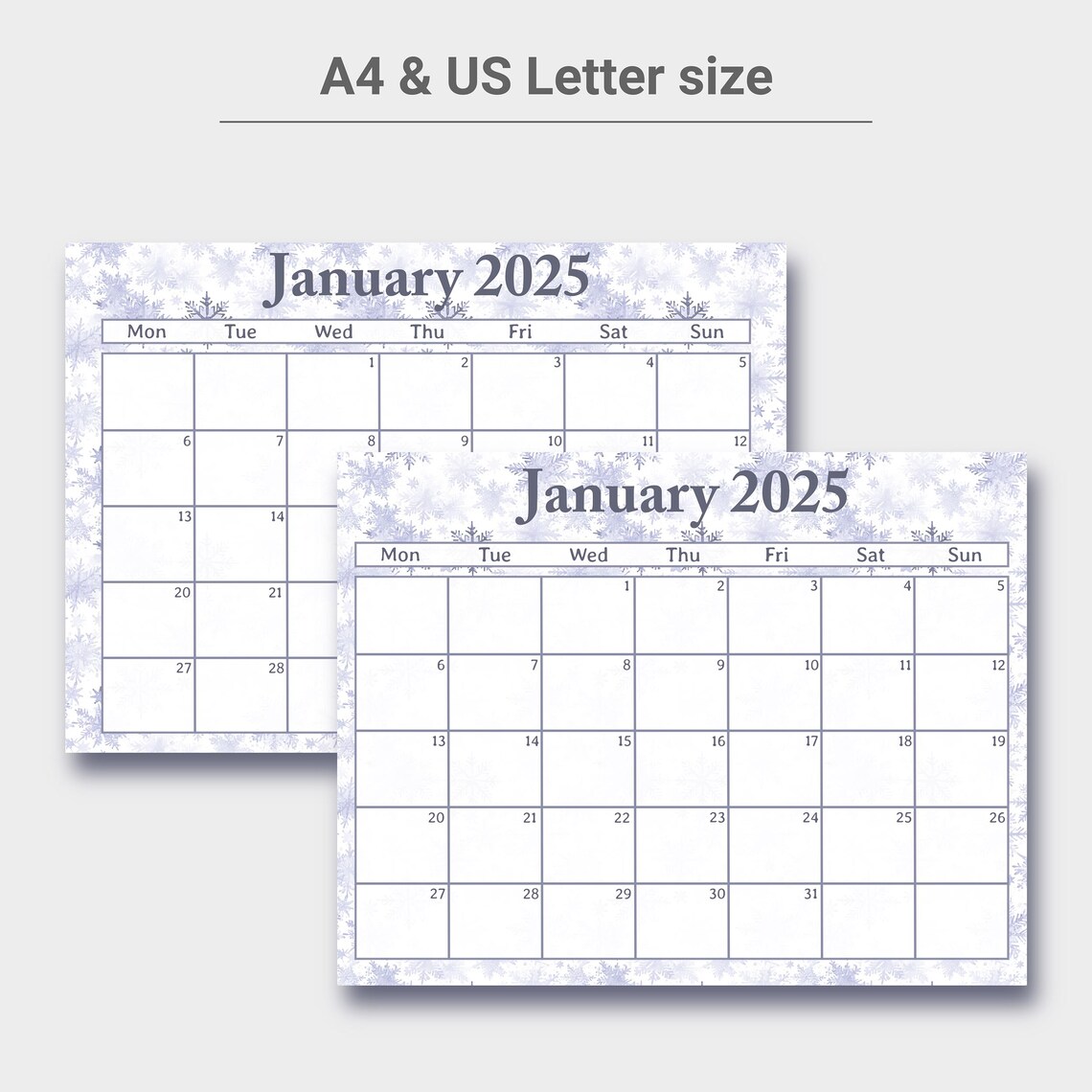 Editable January 2025 Printable Calendar Fillable Printable Digital ...