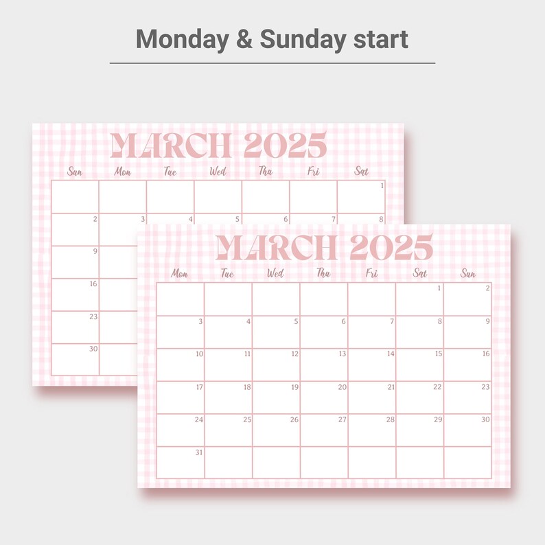 Editable March 2025 Printable Calendar | Fillable Printable Digital ...