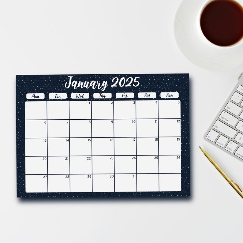 Editable January 2025 Printable Calendar Fillable Printable Digital ...