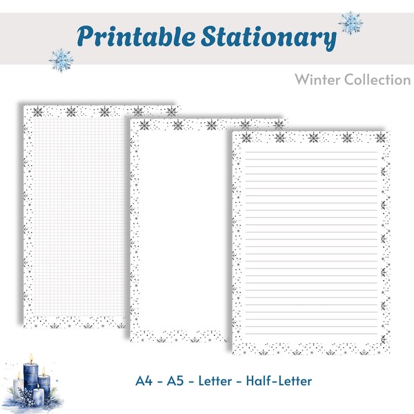 Winter Printable Stationery - Etsy