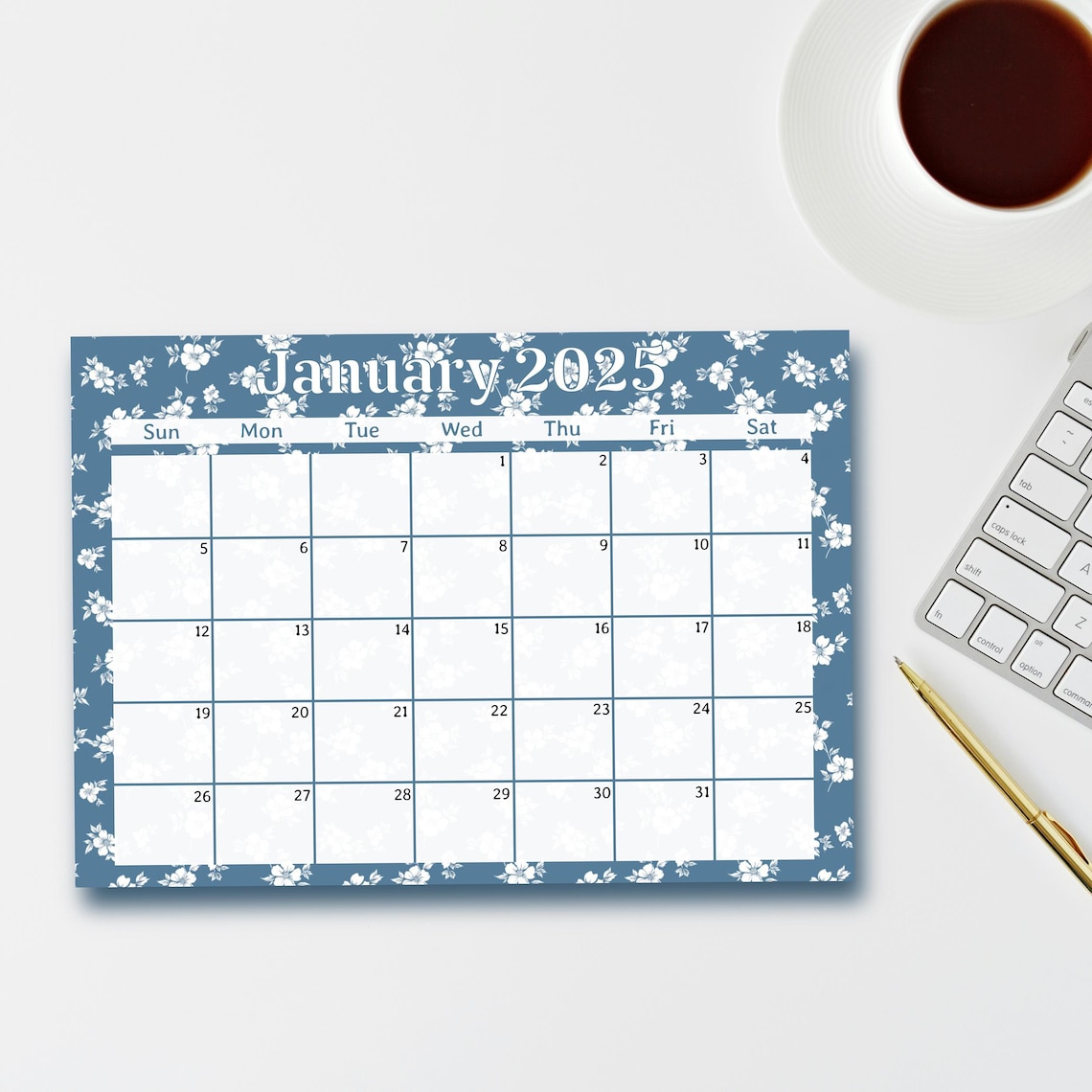 Editable January 2025 Printable Calendar | Fillable Printable Digital ...
