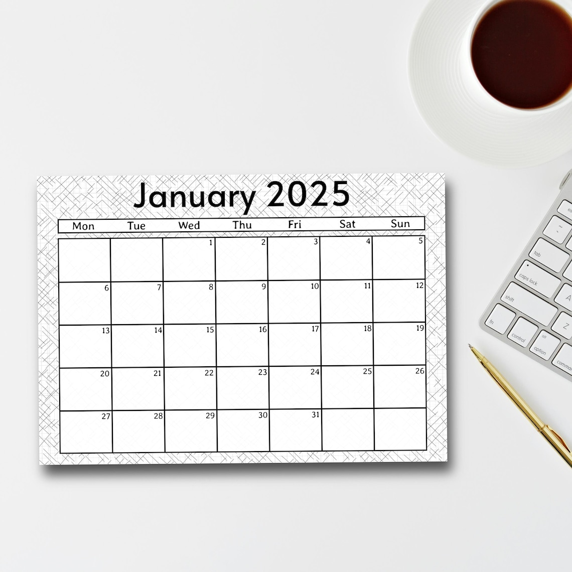 Editable January 2025 Printable Calendar Fillable Printable Digital ...