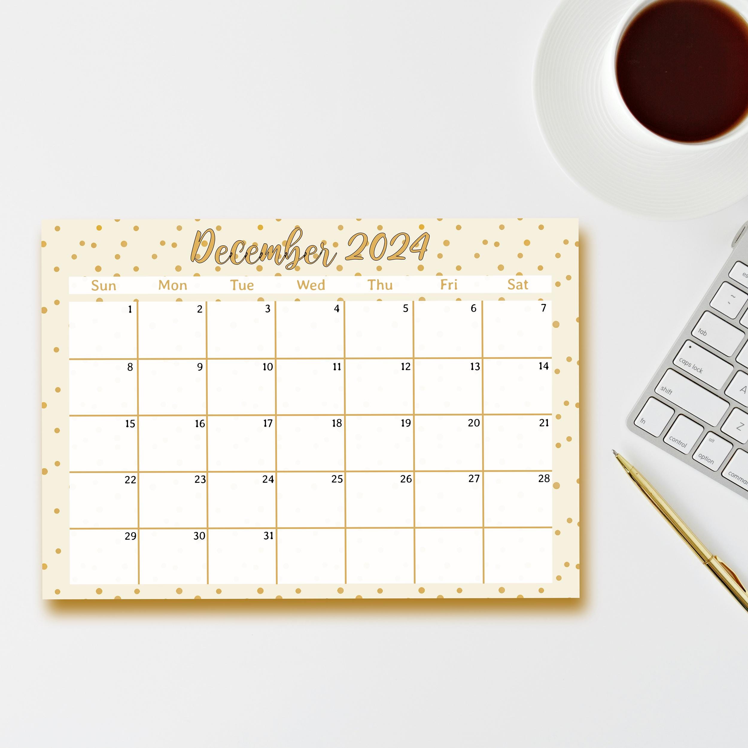 Editable December 2024 Printable Calendar Fun Calendar Fillable ...
