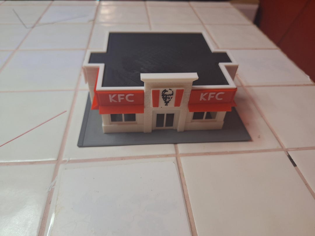 Ho Scale Kfc Style Building Ho Train Building Built - Etsy