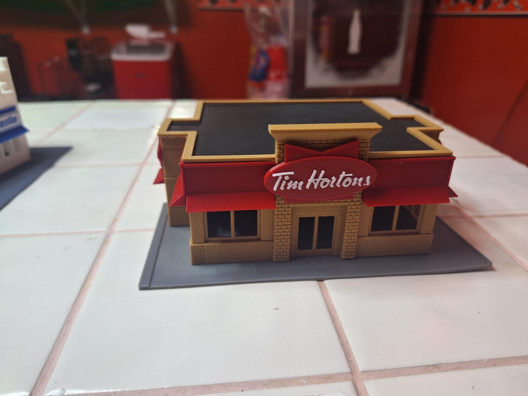 Ho Scale Tim Hortons Building Ho Train Building Built Ho Model Train - Etsy
