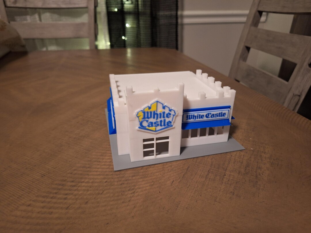 N Scale White Castle Model Building Fast Food Restaurant 3D Printed - Etsy
