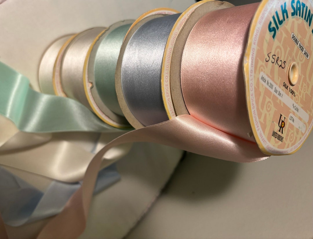 Silk Satin 2 Wide Ribbon in 5 Colors - Etsy