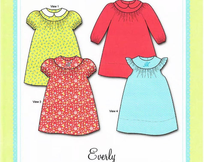 Bonnie Blue Designs Patterns, Everly Round Yoke Dress - Etsy