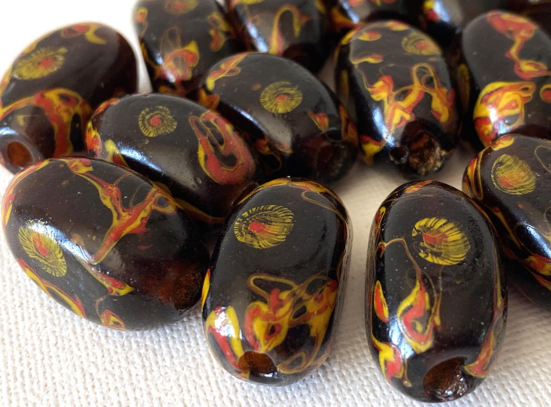 Vintage Antique Chinese Boshan Starburst Fireworks Dragon Eye Glass ...