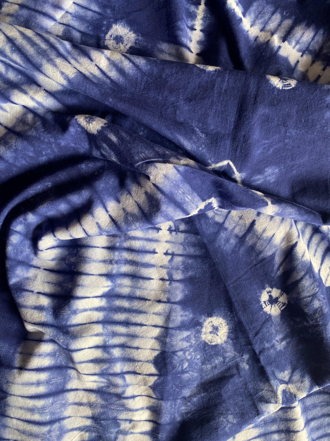 Vintage African Adire Indigo Tie Dye Fabric Yardage - Etsy