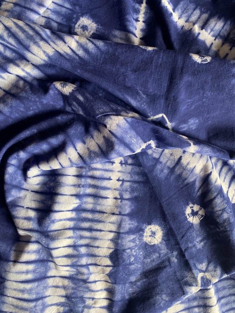 Vintage African Adire Indigo Tie Dye Fabric Yardage - Etsy