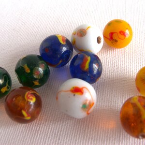 Vintage Chinese China Boshan Millefiori Glass Beads Mixed Colours Lot ...