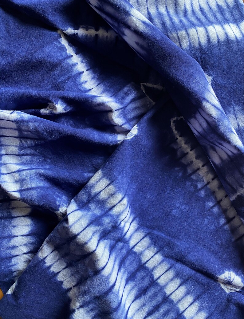 Vintage African Adire Indigo Tie Dye Fabric Yardage - Etsy